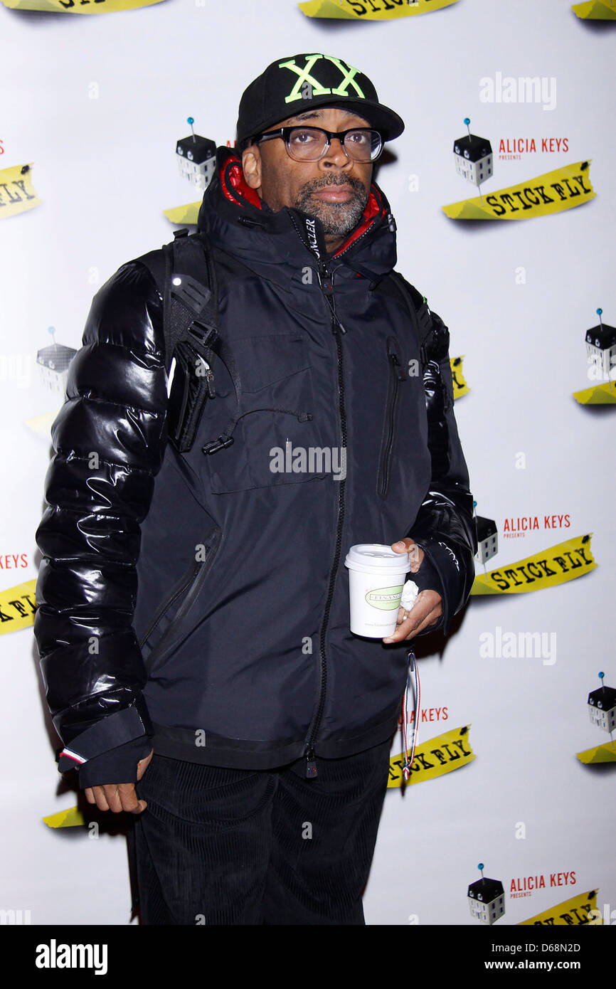 Spike Lee Opening night of the Broadway play 'Stick Fly' at the Cort ...