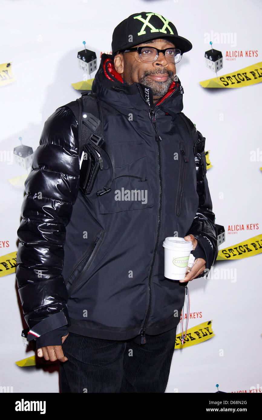 Spike Lee Opening night of the Broadway play 'Stick Fly' at the Cort ...