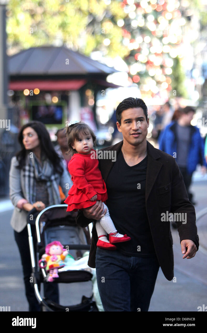 Mario Lopez strolls around The Grove with his daughter Gia Los Angeles ...
