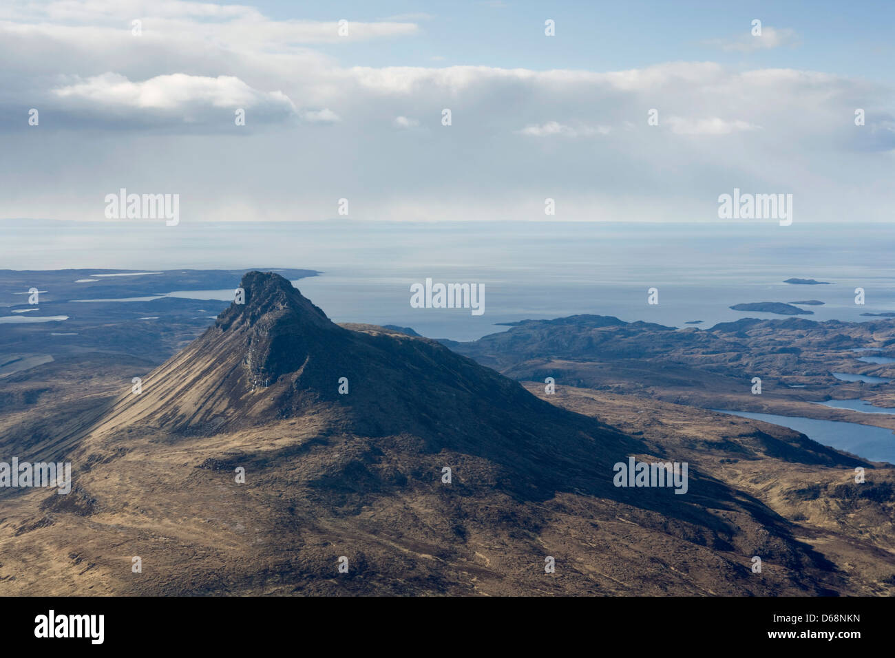 Stac Pollaidh ( Stac Polly ) seen from Cul Beag, Sutherland Scotland ...