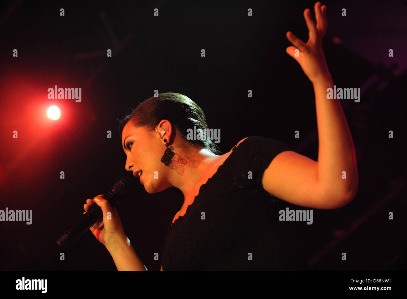 Dutch Pop and Jazz singer Caro Emerald performs on stage at the Zelt ...