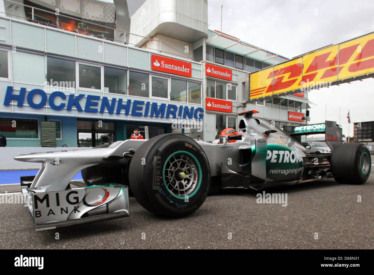 German Formula One driver Michael Schumacher of Mercedes AMG enters the ...