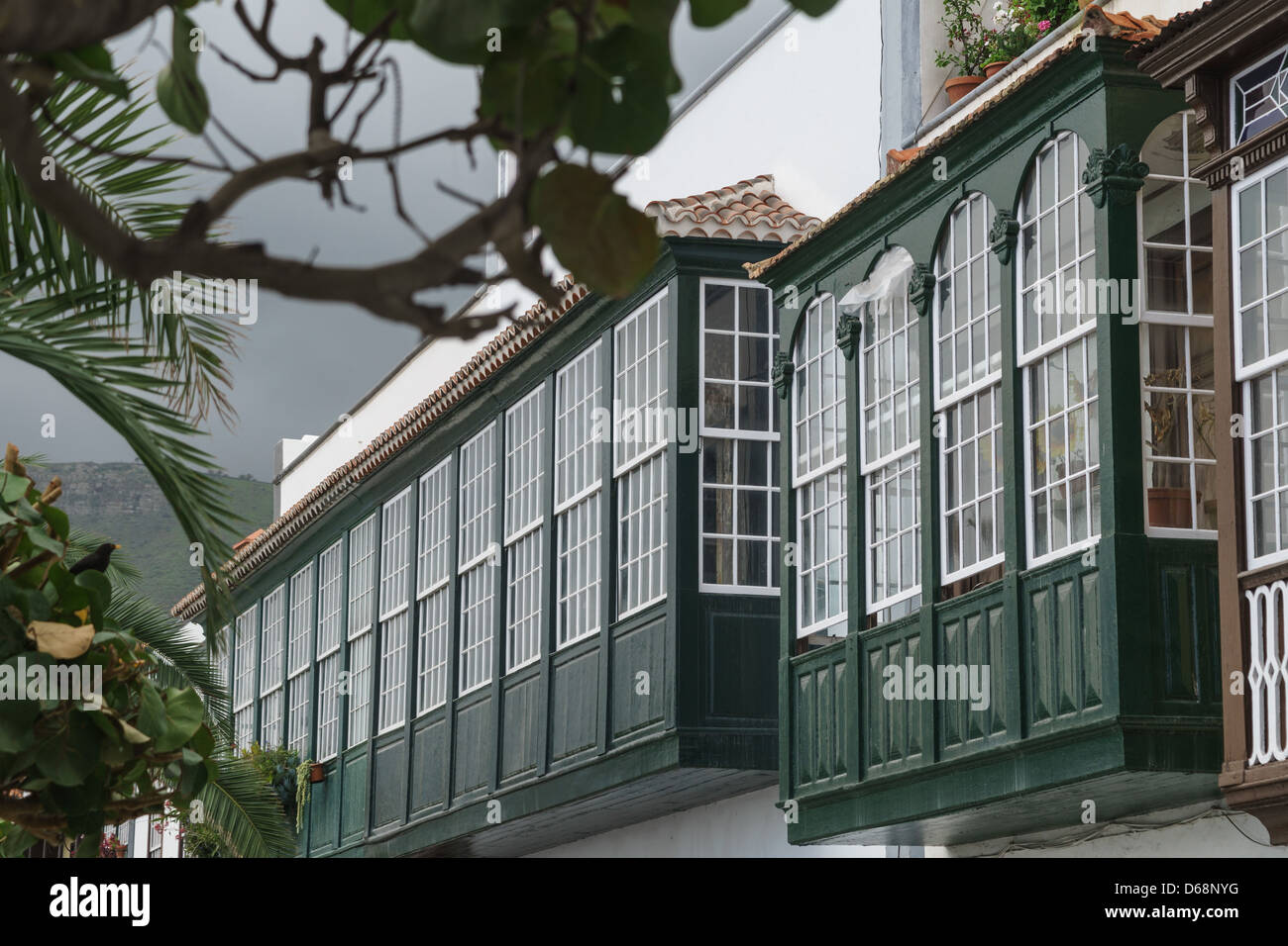 Traditional wooden balcony and windows hi-res stock photography and ...