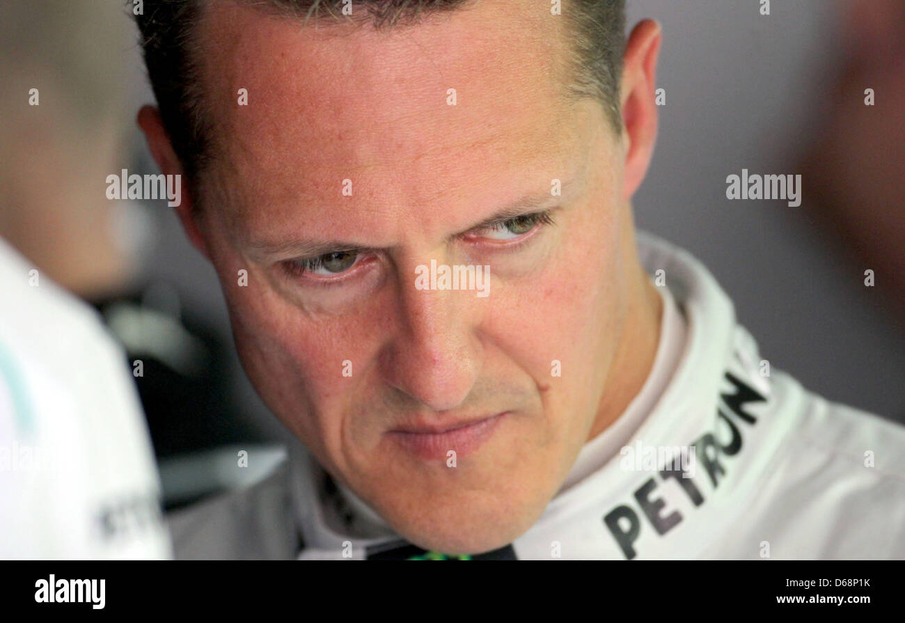 German Formula One driver Michael Schumacher of Mercedes AMG pictured ...