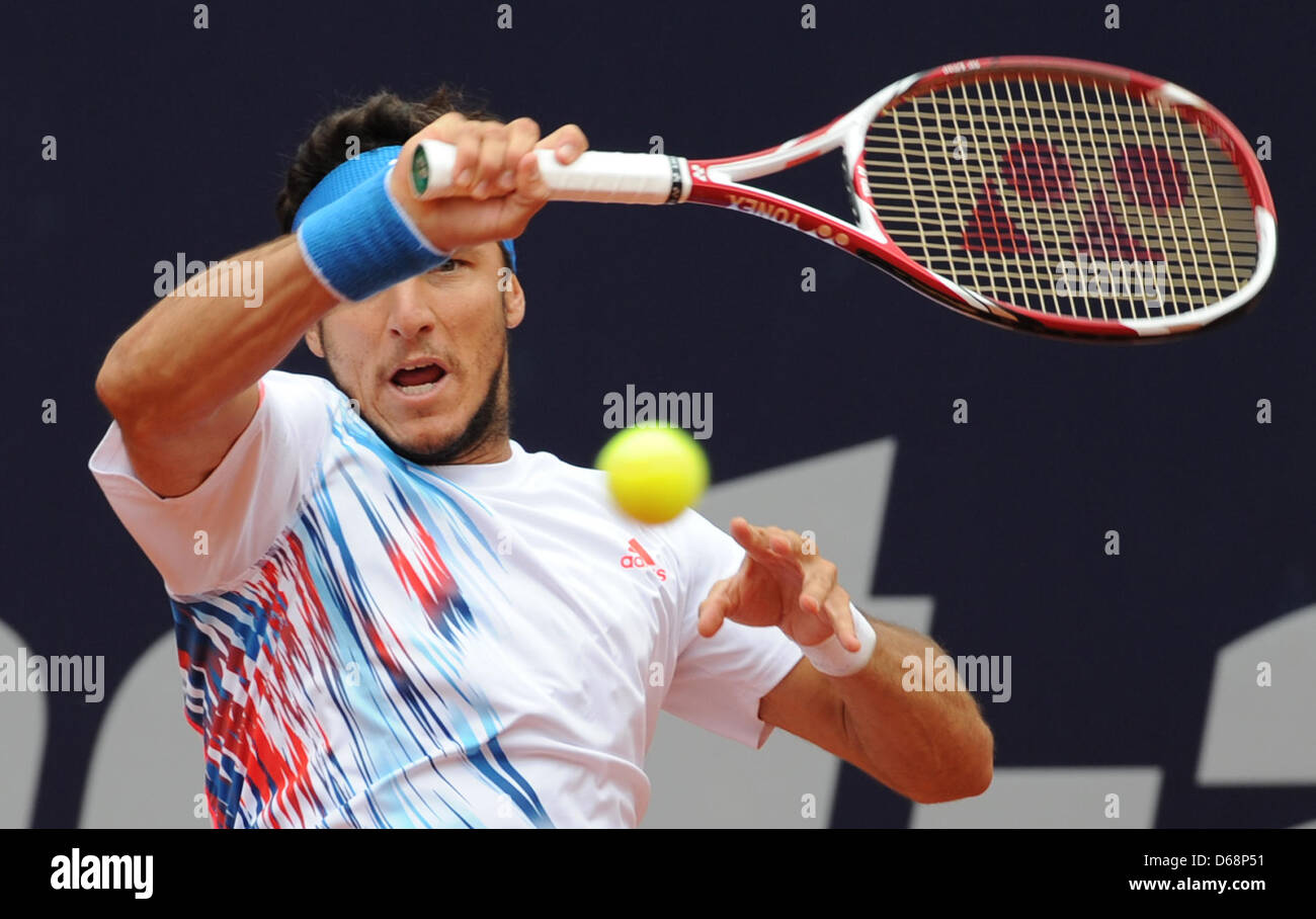 Argentina's Juan Monaco plays against France's Chardy at the ATP World ...