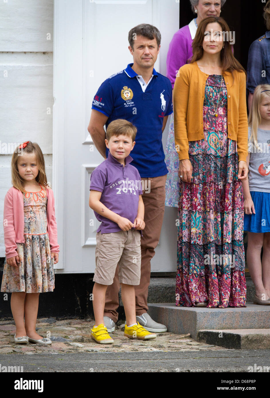Crown Prince Frederik and Crown Princess Mary with their children ...