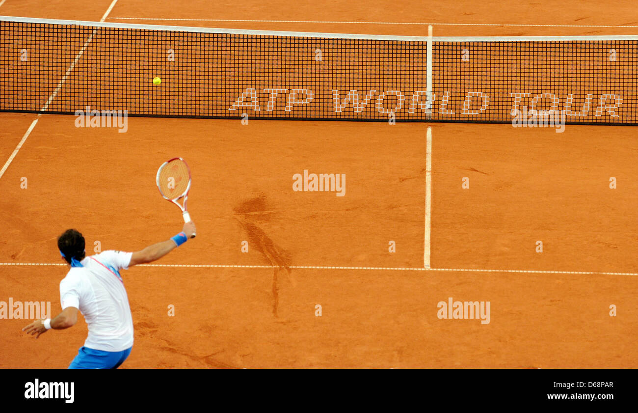 Argentina's Juan Monaco plays against France's Chardy at the ATP World ...