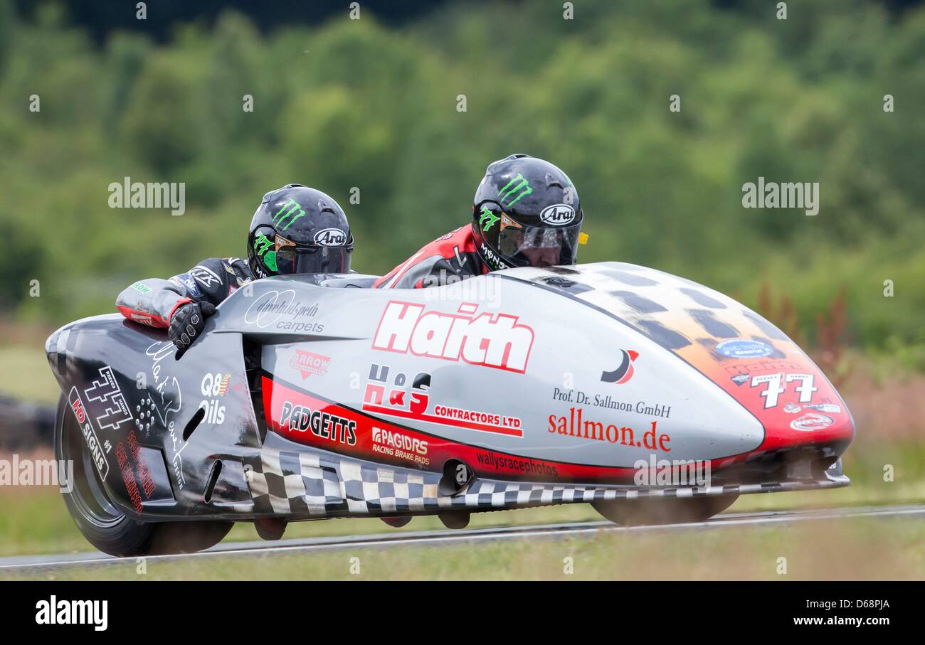 British Tim Reeves and his new co-driver Ashley Hawses race during free ...