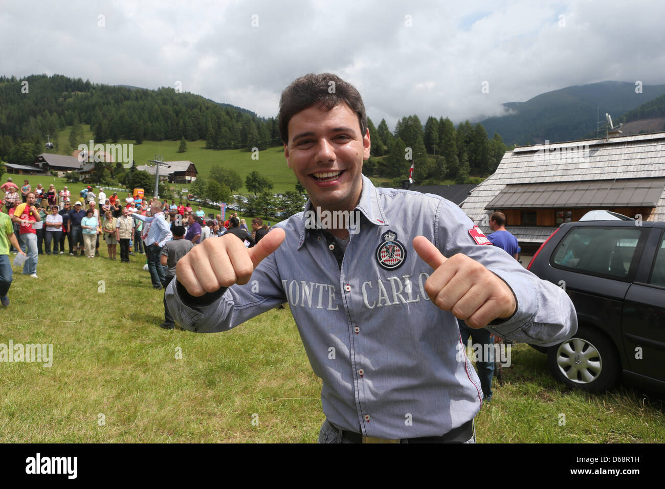 Swiss-born singer Pascal Silva poses a day before the summer open air ...