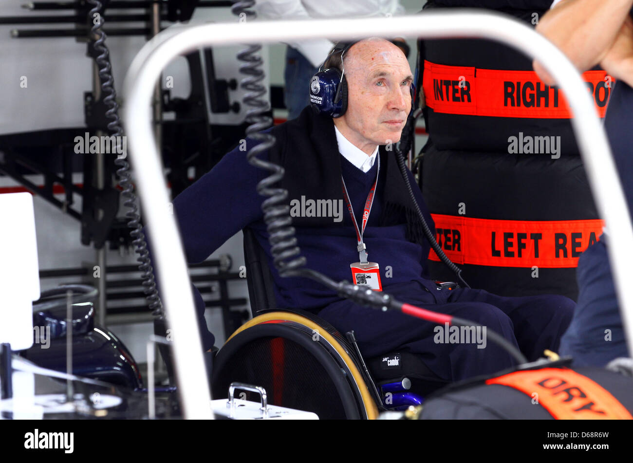 The team principal of Williams, Sir Frank Williams, seen during the ...