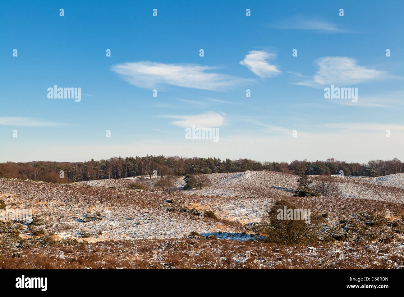 Dutch hills and blue sky Stock Photo - Alamy