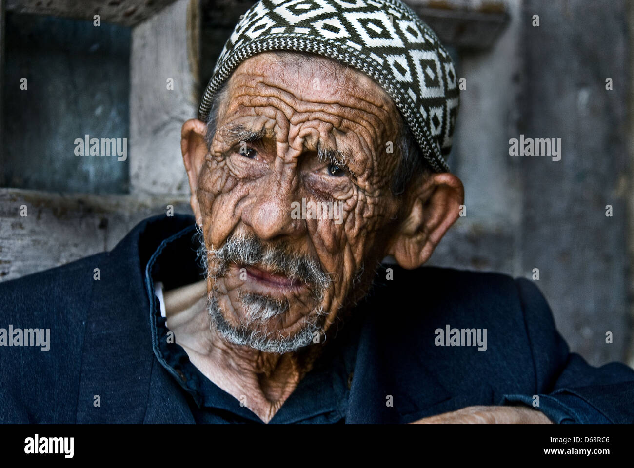 Headshot of a mature Arab man. Photographed in the Old City Jerusalem ...