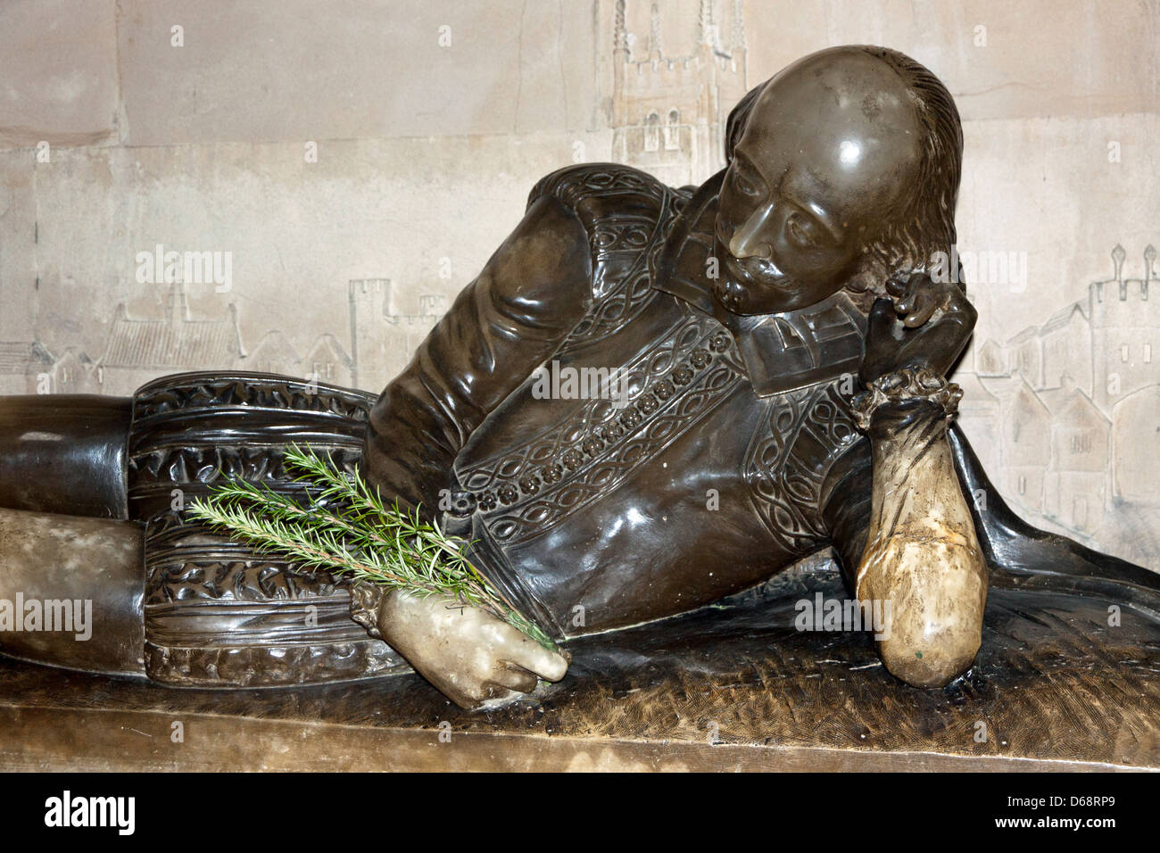 Alabaster statue of William Shakespeare in London's Southwark Cathedral ...