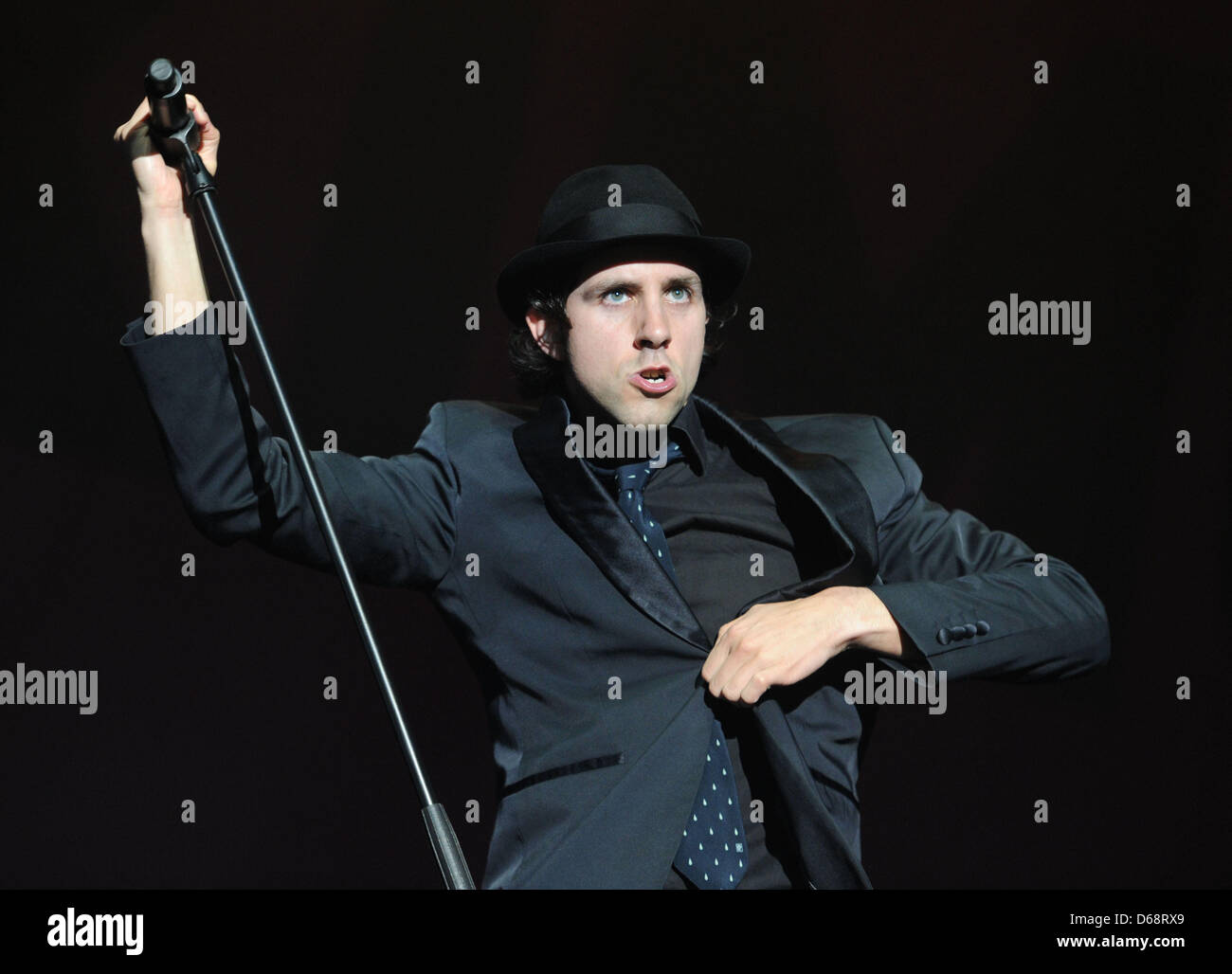Singer Paul Smith of music group Maximo Park performs at the open air ...