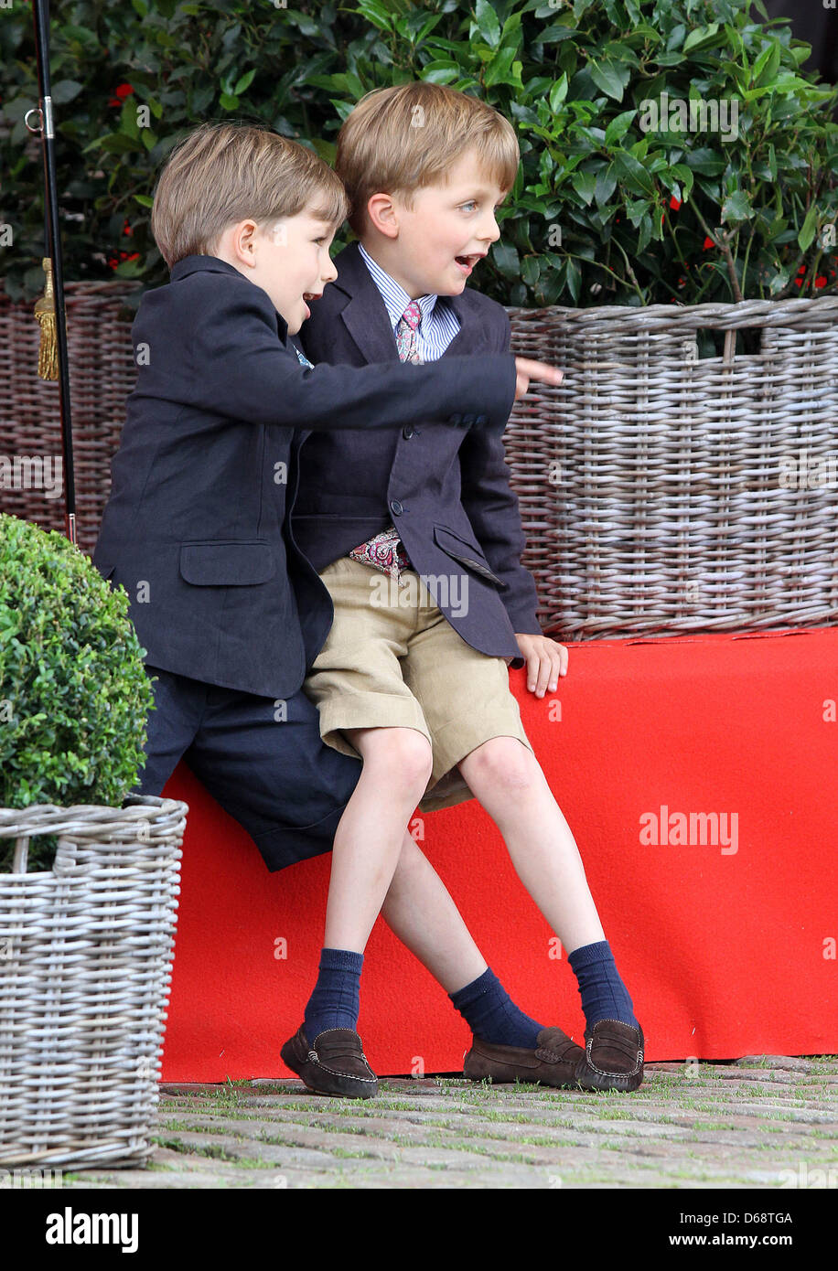 Prince Aymeric (R), Prince Nicolas - Belgium Royal Family attends the ...