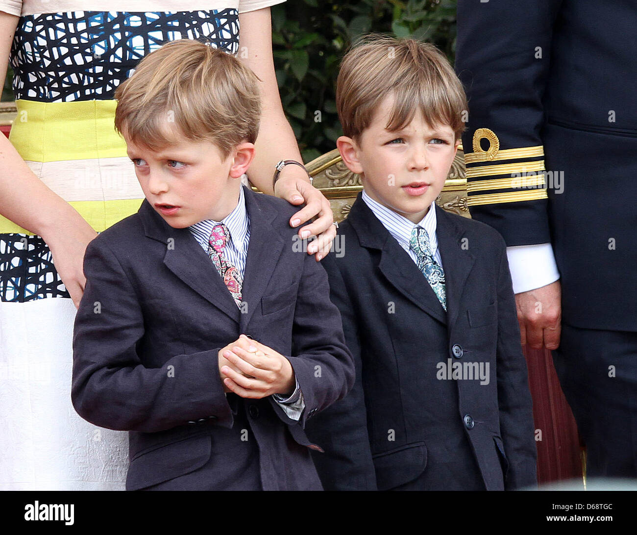 Prince Aymeric (R), Prince Nicolas - Belgium Royal Family attends the ...