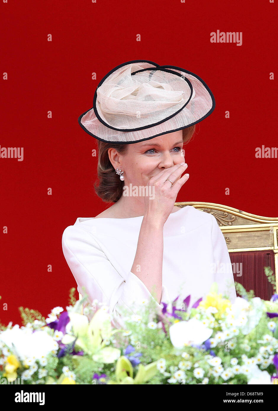 Belgian Crown Princess Mathilde attends the military parade on the ...