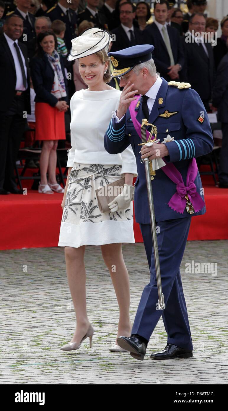 Belgian Crown Princess Mathilde and her husband Crown Prince Philippe ...