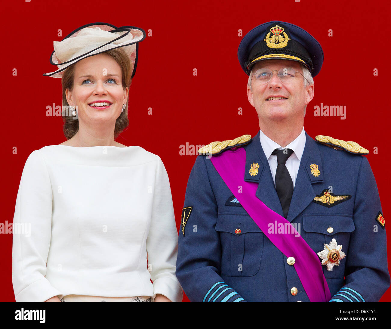 Crown Princess Mathilde and Crown Prince Philippe attend the military ...