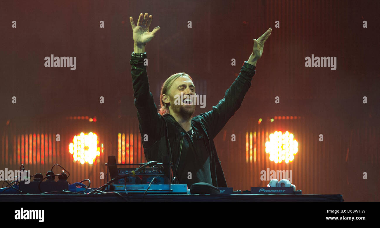 French DJ David Guetta gives a concert at Koenigsplatz in Munich ...