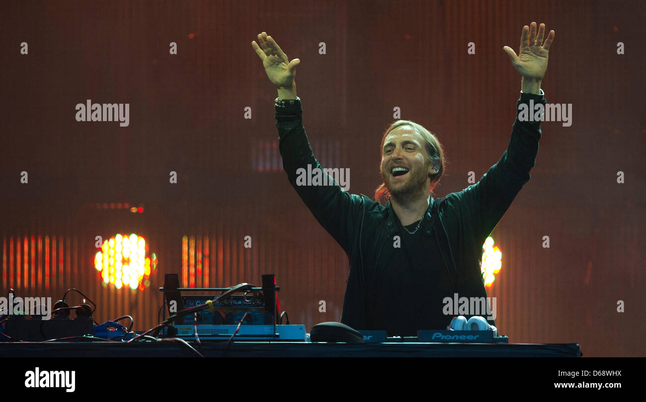 French DJ David Guetta gives a concert at Koenigsplatz in Munich ...