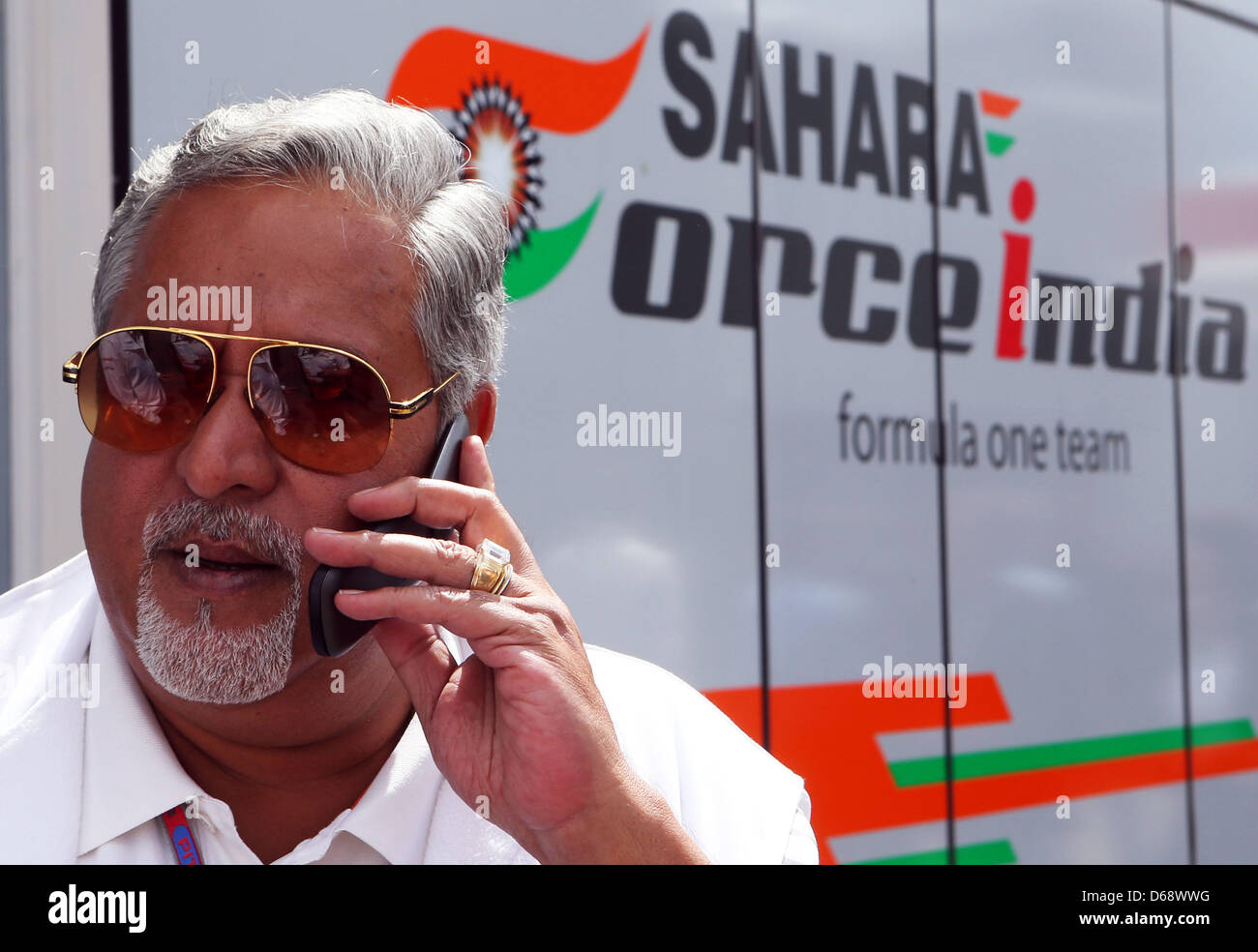 The team principal and chairman of Force India, Indian Vijay Mallya ...