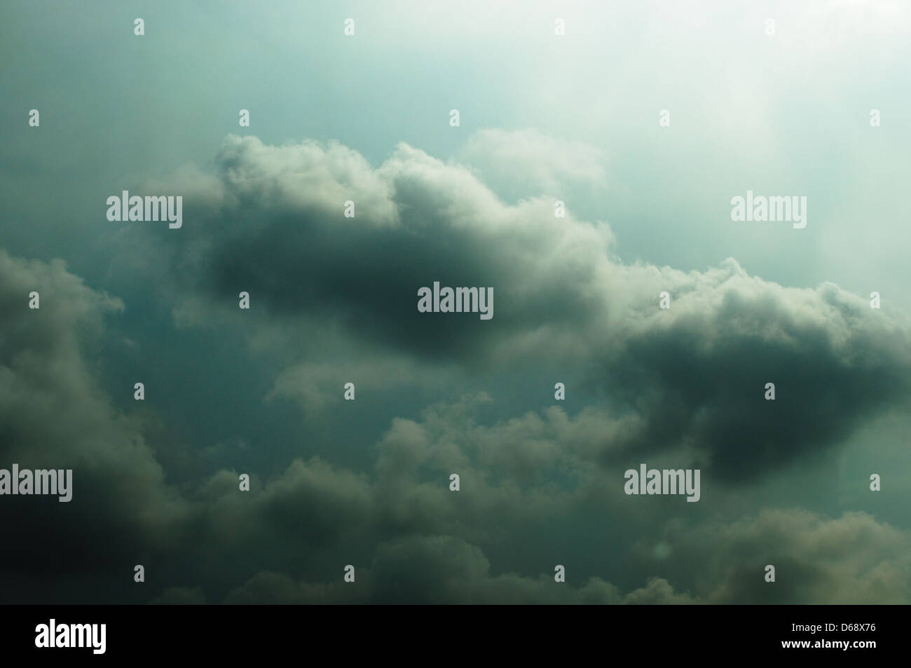 A view of the sky captured from the window of a Shinkansen train ...