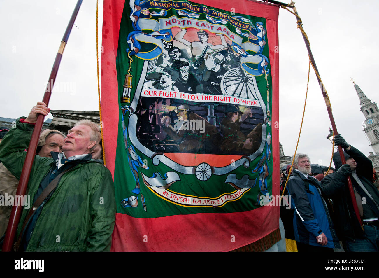 Miners unions protest in Trafalgar Square against Margaret Thatcher’s ...