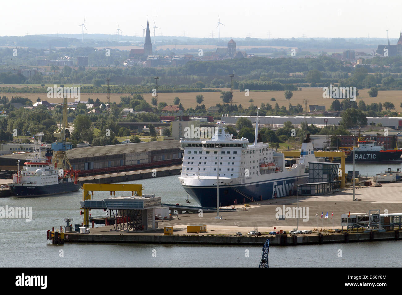 The ferry terminal with a Finnlines ferry is pictured at the port in ...