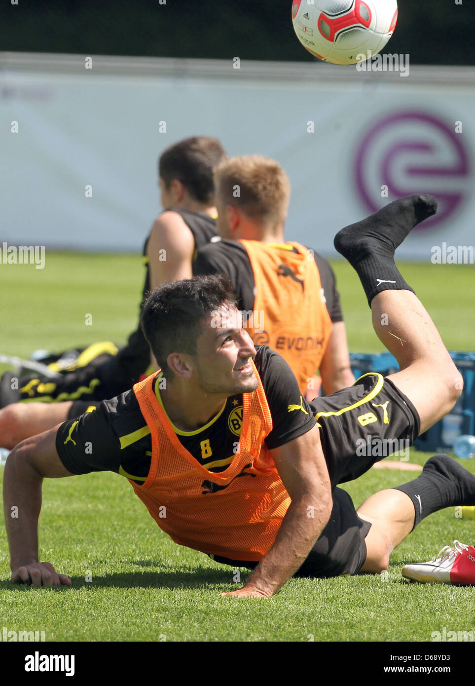 Borussia Dortmund's Ilkay Gundogan takes part in practice at the ...