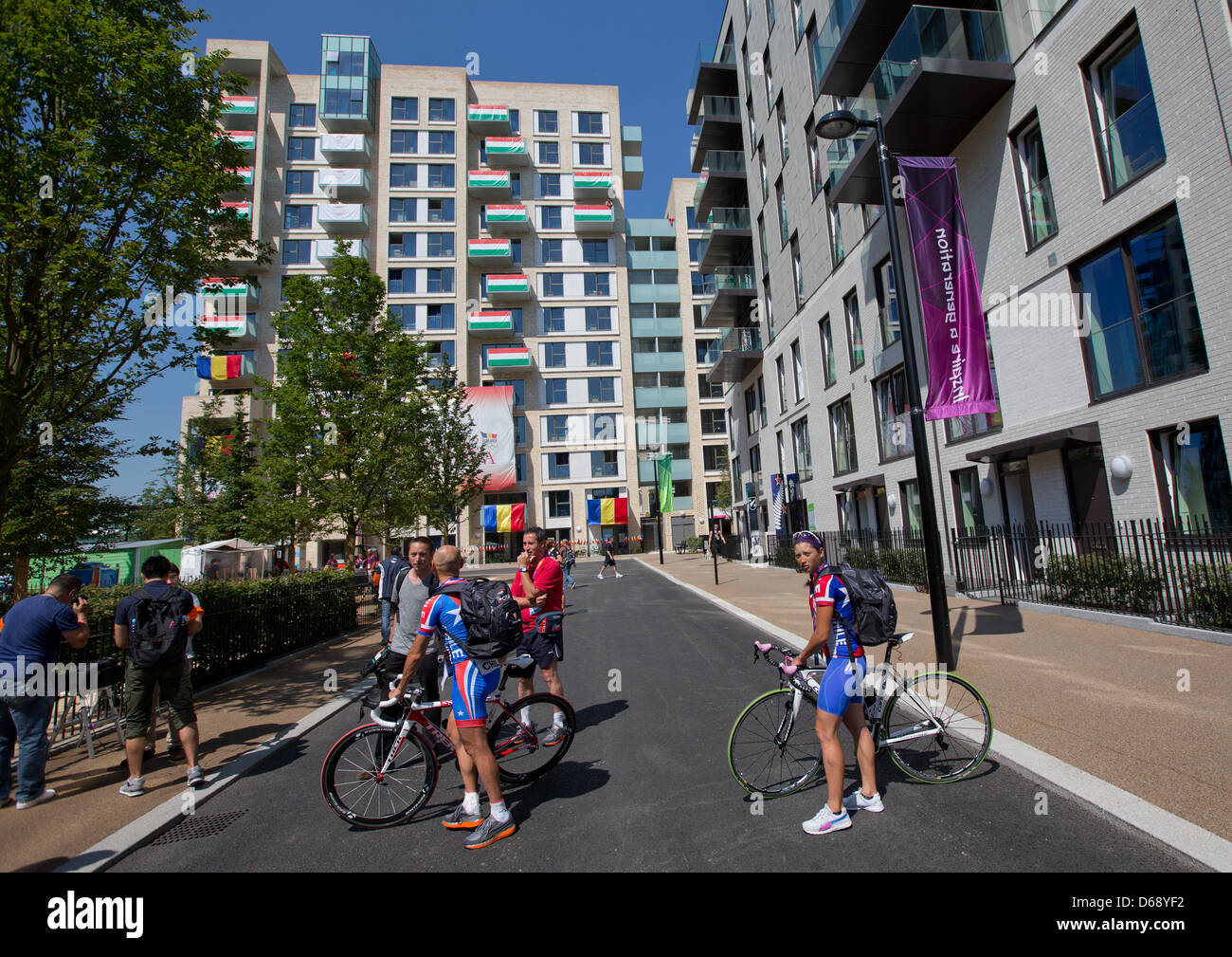 Athletes of Chile are seen in the Olympic village in London, Great ...