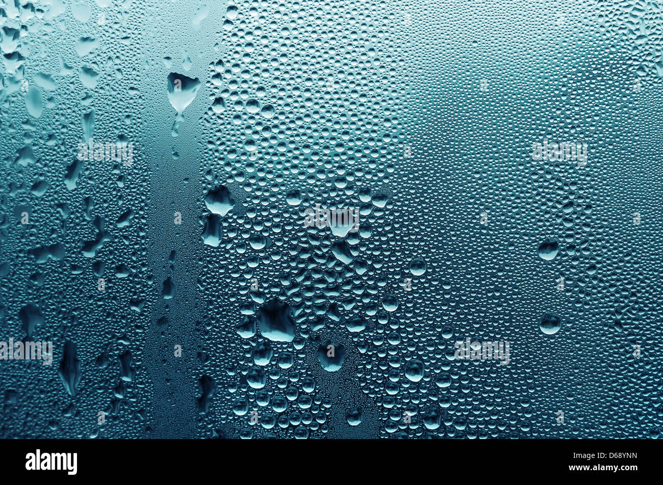 Natural water drops on glass Stock Photo - Alamy