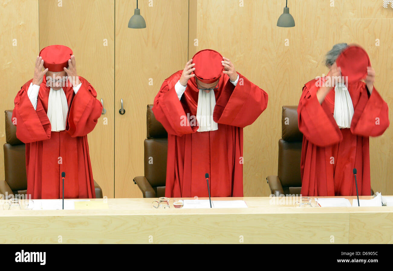 The second senate of the German Constitutional Court (BVerfG) with ...