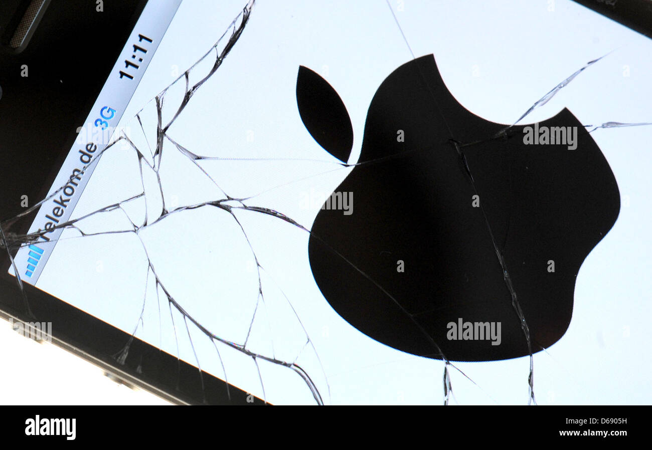 ILLUSTRATION - An illustrated picture shows the logo of Apple Inc. on ...