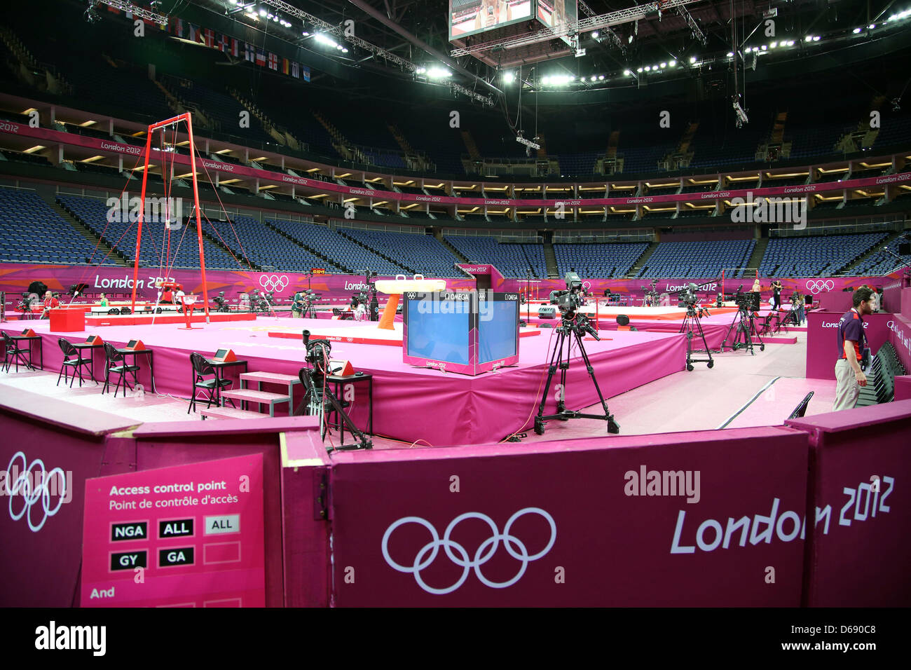 General view inside North Greenwich Arena in London, Great Britain, 25 ...