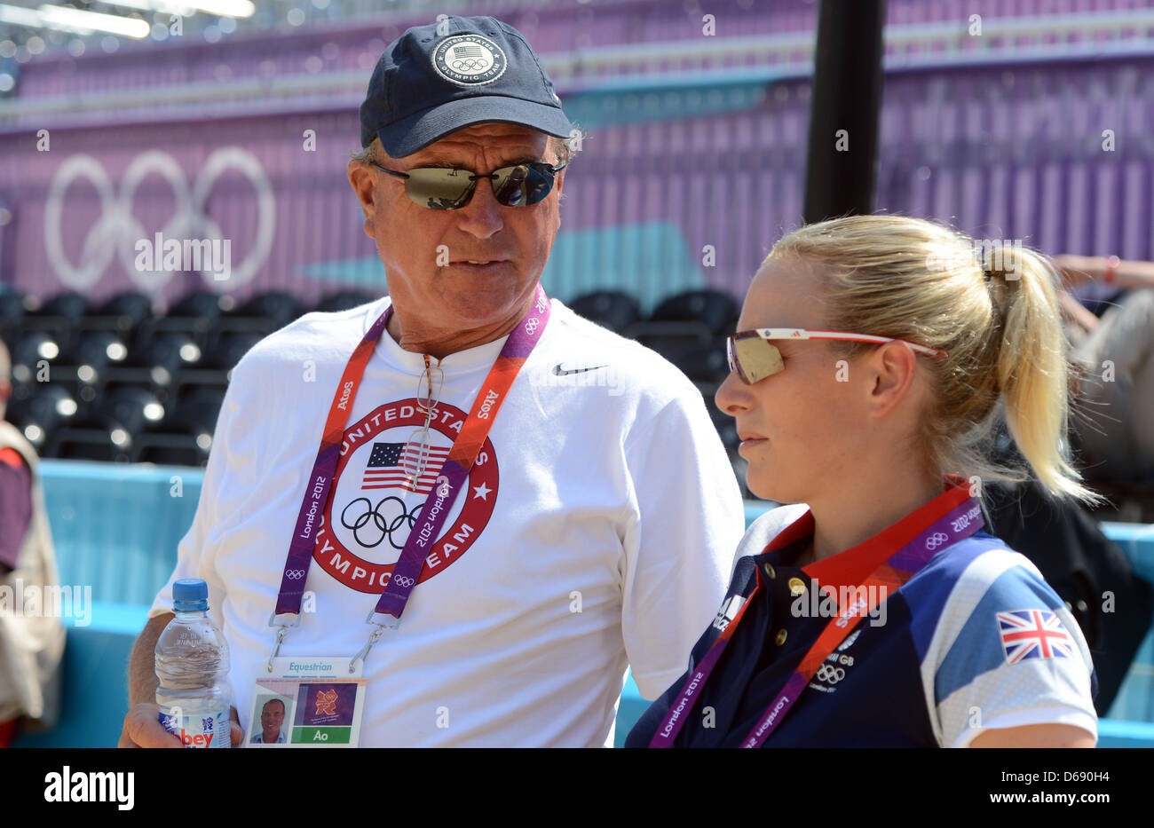 British eventing rider Zara Phillips and her father Mark Phillips ...