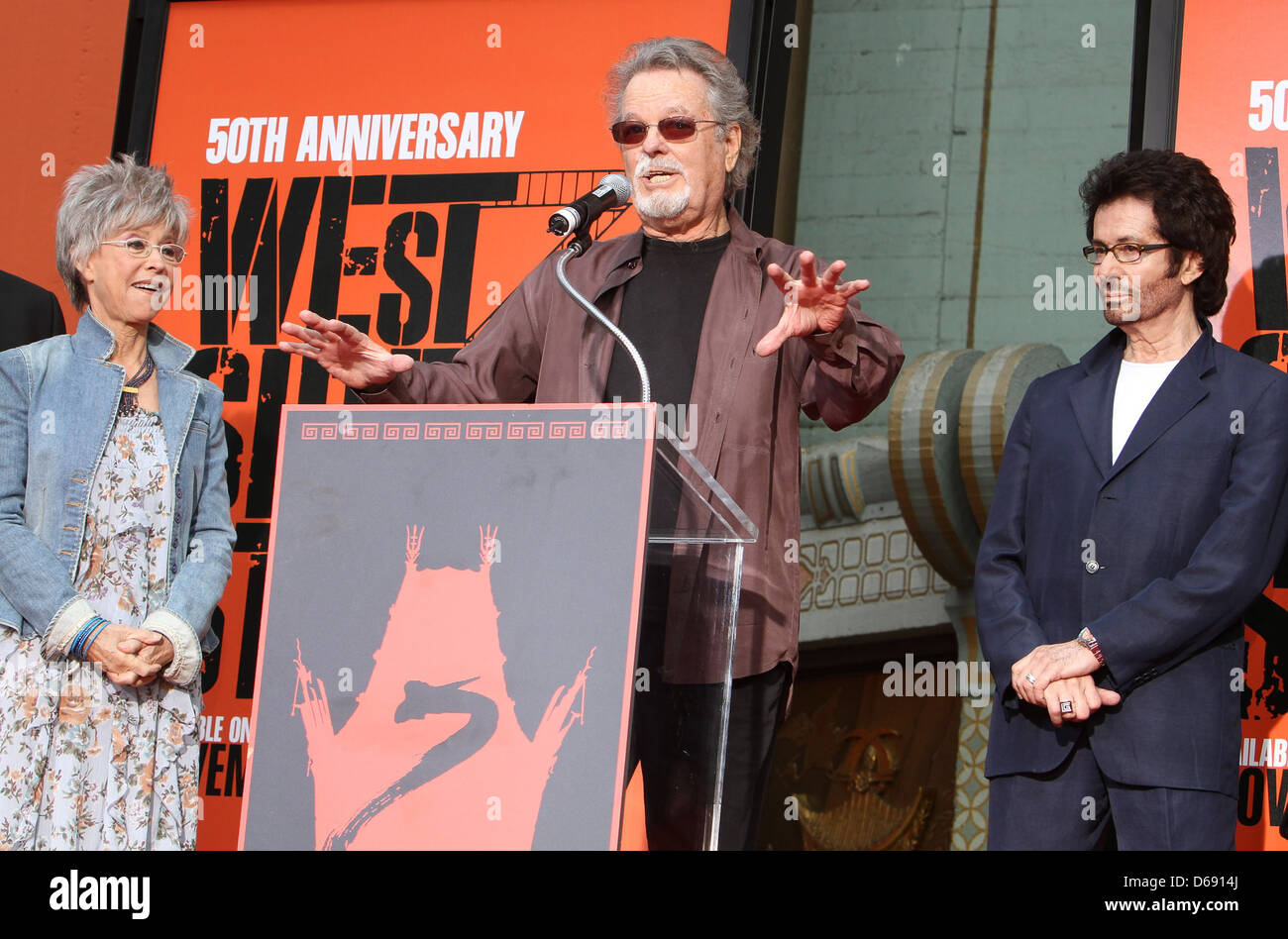 Rita Moreno, Russ Tamblyn, George Chakiris Hand and footprint ceremony ...