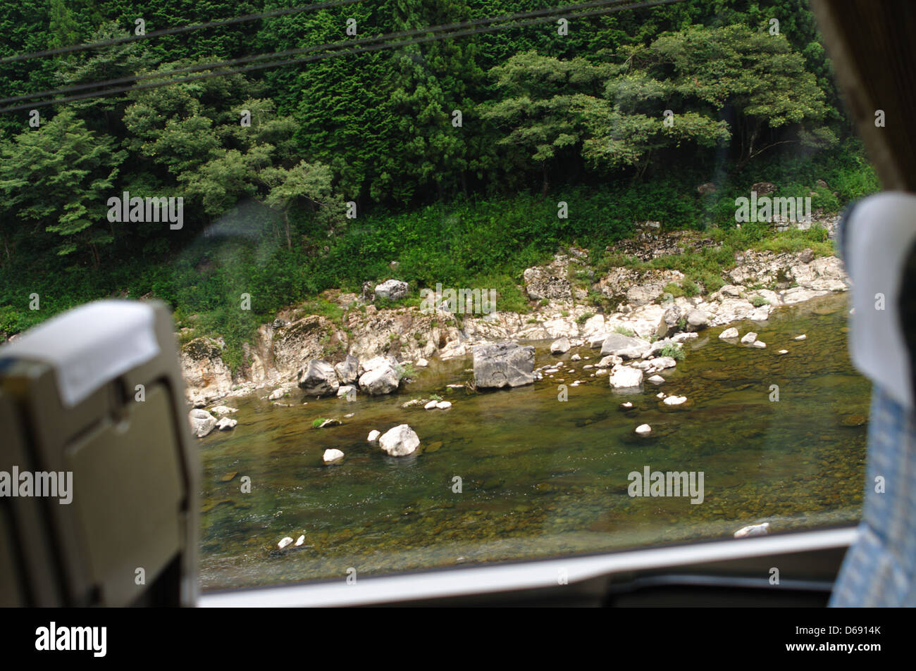 A photo of the Takayama Line in Gifu Prefecture, Japan, showing the ...