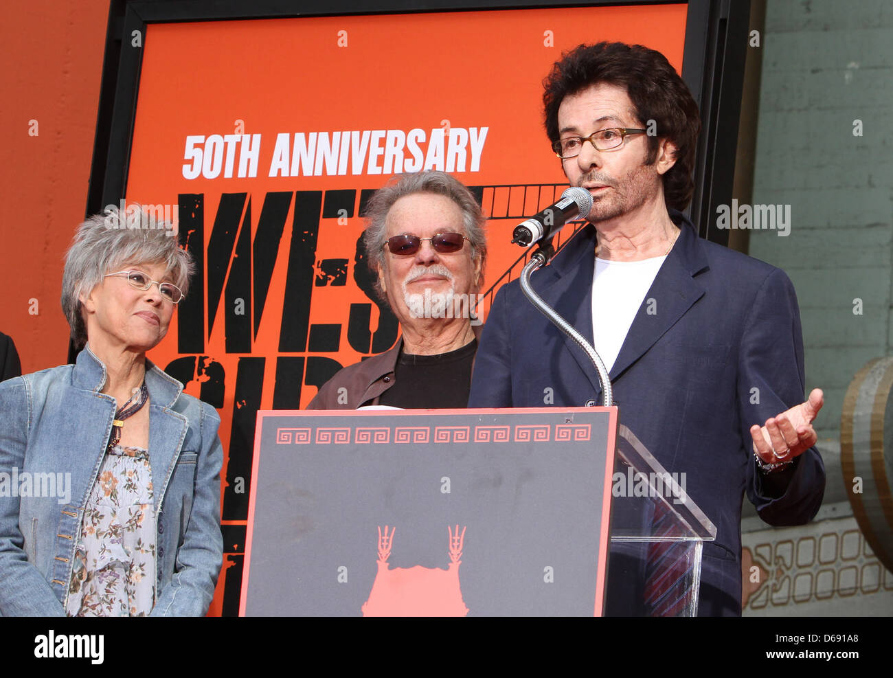Rita Moreno, Russ Tamblyn, George Chakiris, Hand and footprint ceremony ...