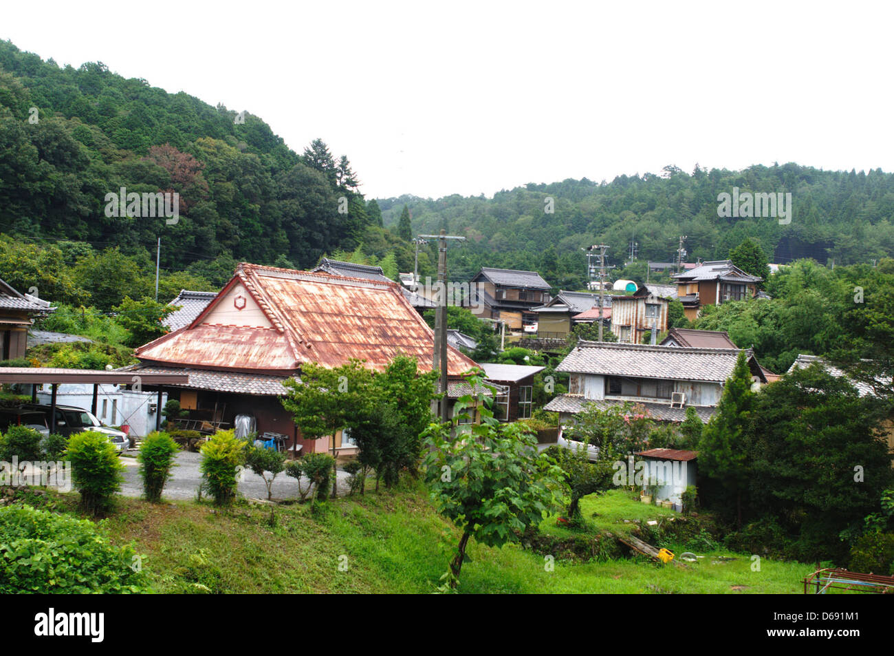 A scenic view of the Gifu Prefecture, Japan, taken along the Takayama ...