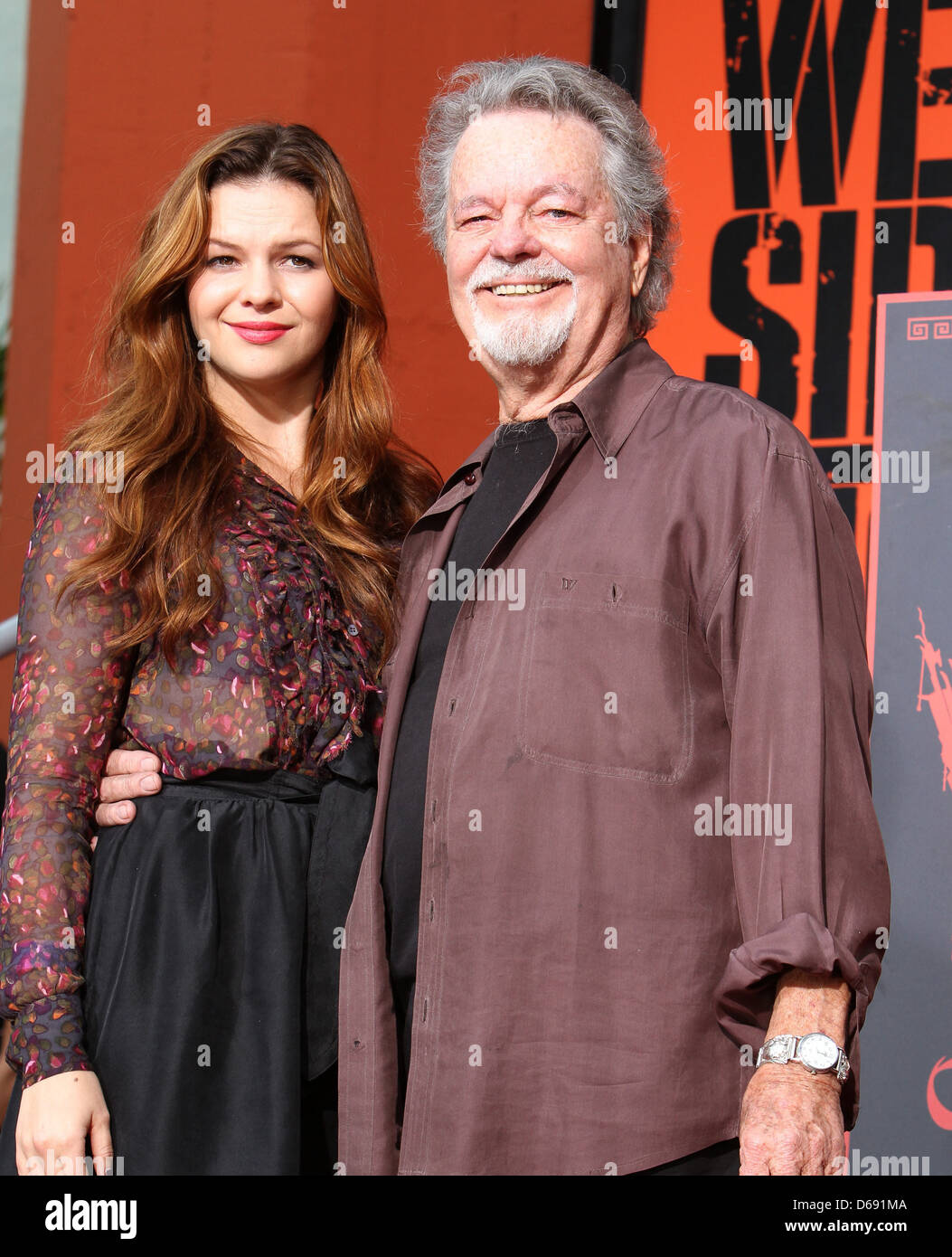 Amber Tamblyn and Russ Tamblyn Hand and footprint ceremony celebrating ...