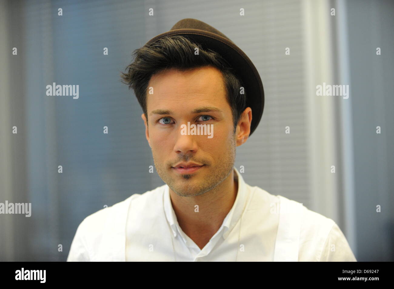 Swedish musician and singer Jonas Myrin is pictured during an interview ...