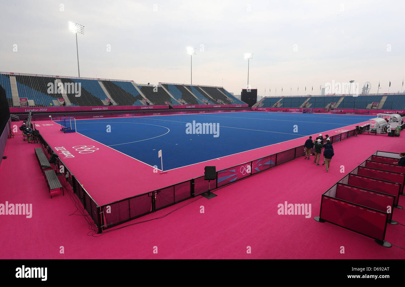 General view of the Hockey Arena before a test match in Riverside Arena ...