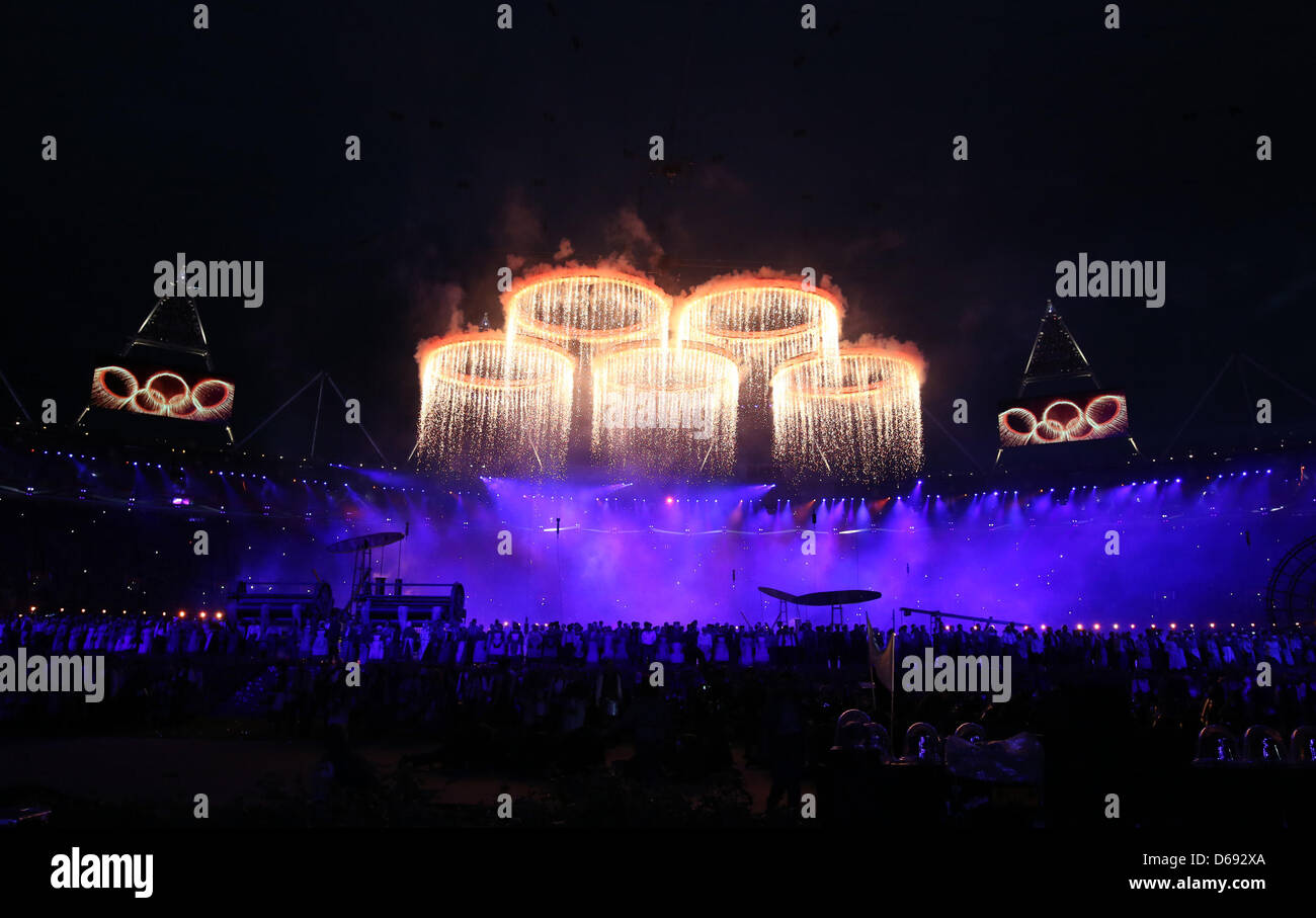 Artists perform during the Opening Ceremony of the London 2012 Olympic ...