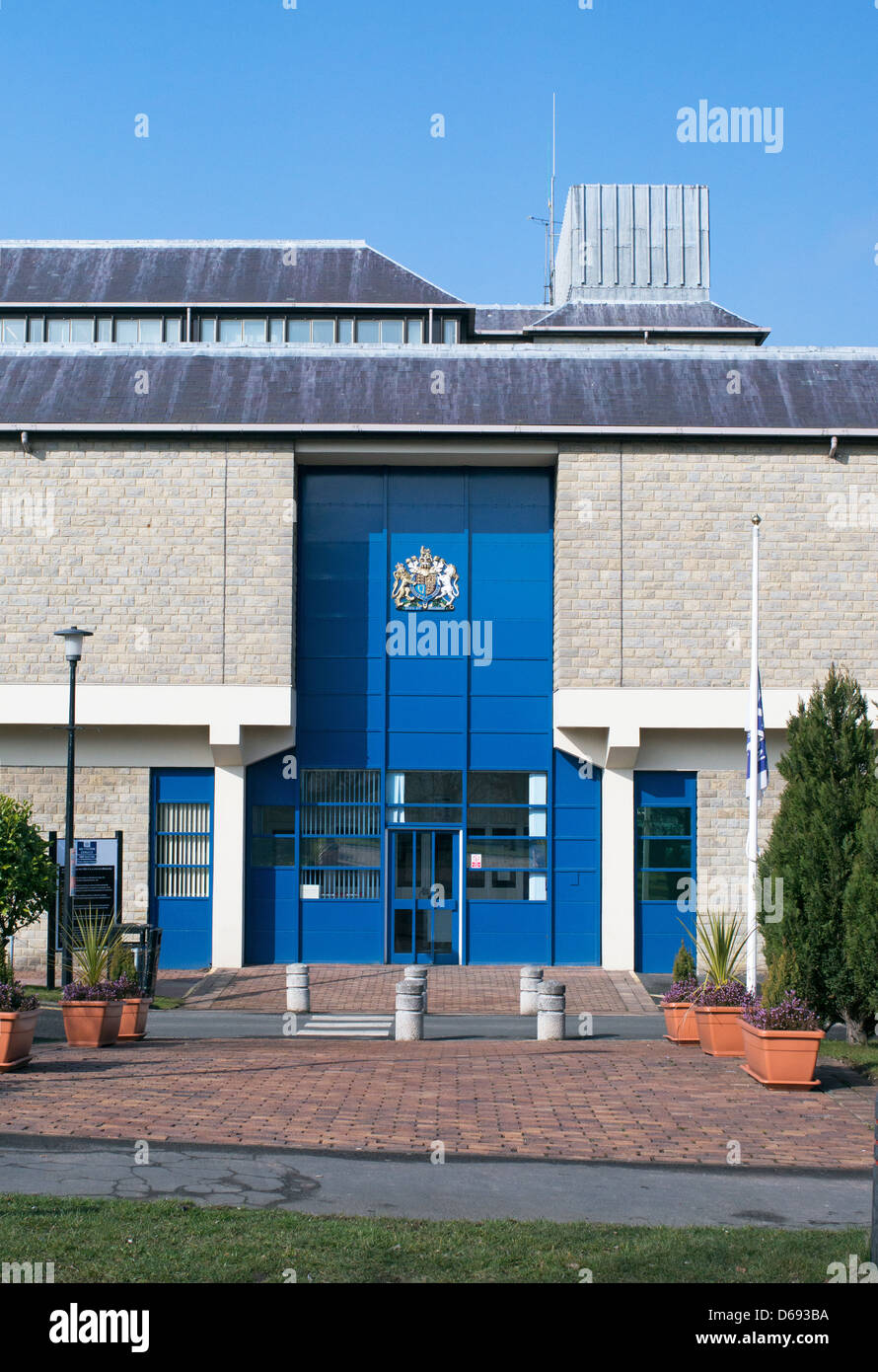 Durham jail entrance north east England UK Stock Photo - Alamy