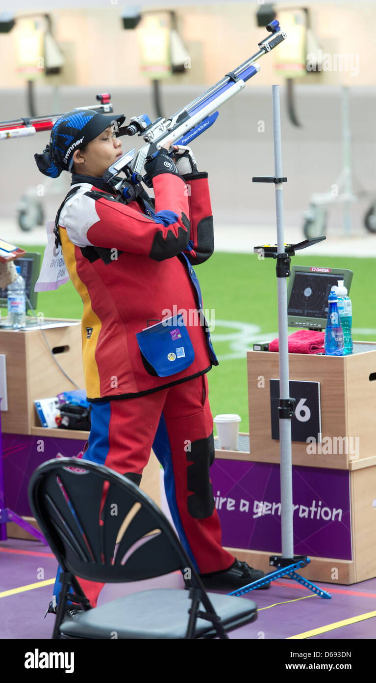 Malaysia's pregnant Syryani Nur Mohd Taibi competes competes in the ...