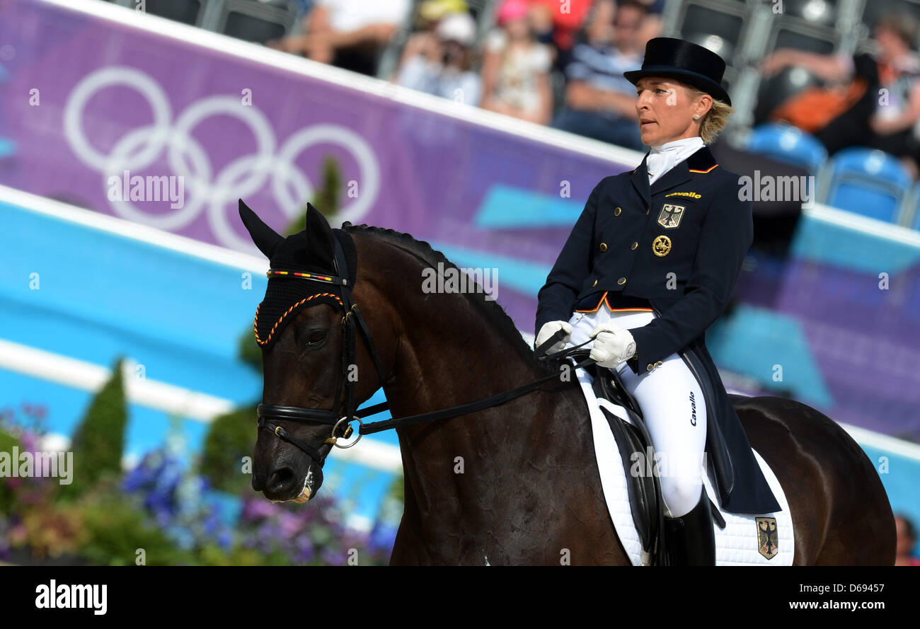German eventing rider Ingrid Klimke performs with her horse Butts ...