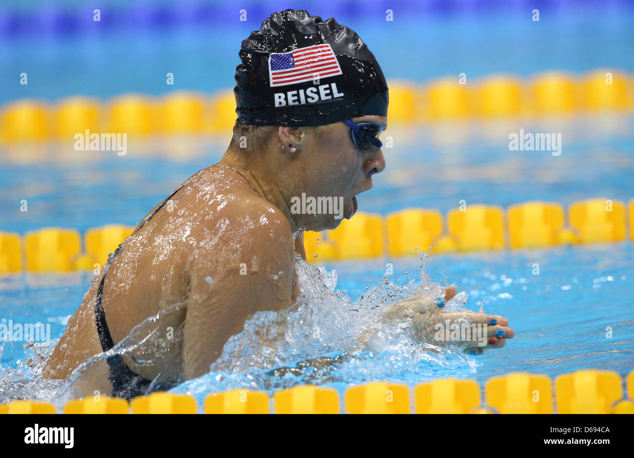 US swimmer Elizabeth Beisel competes the women's 400m individual medley ...