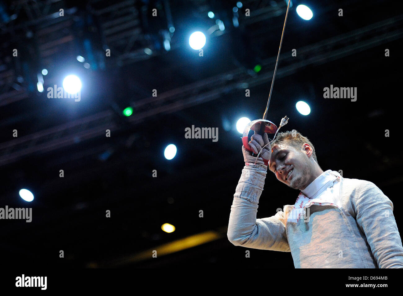Max Hartung of Germany reats during his competition with Italy's ...