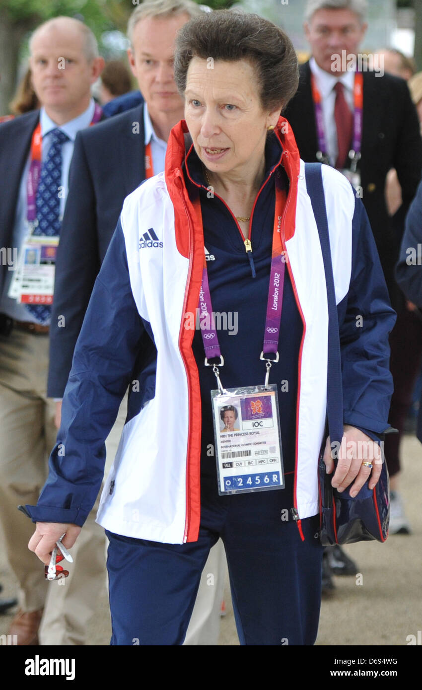Princess Anne arrives at the London 2012 Olympic Games Equestrian ...
